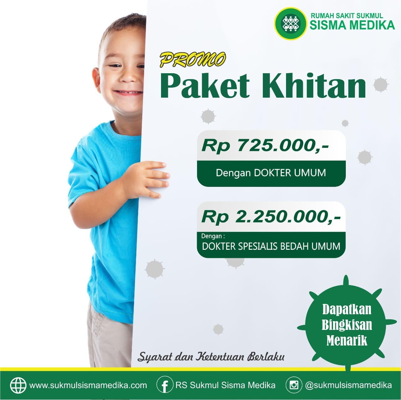 Harga Khusus Promo Paket Khitan - Rumah Sakit Sukmul Sismamedika